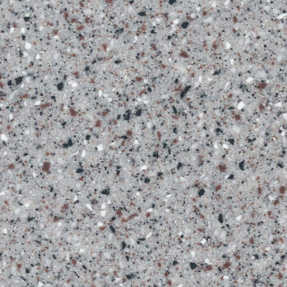 LG Hausys HI-MACS 2 in. Solid Surface Countertop Sample in Platinum ...