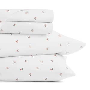 Becky Cameron Ultra Soft 4-Piece Blue Ditsy Flowers Patterned ...