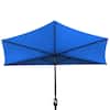 Trademark Innovations 9 ft. Half Outdoor Patio Market Umbrella (Azure ...