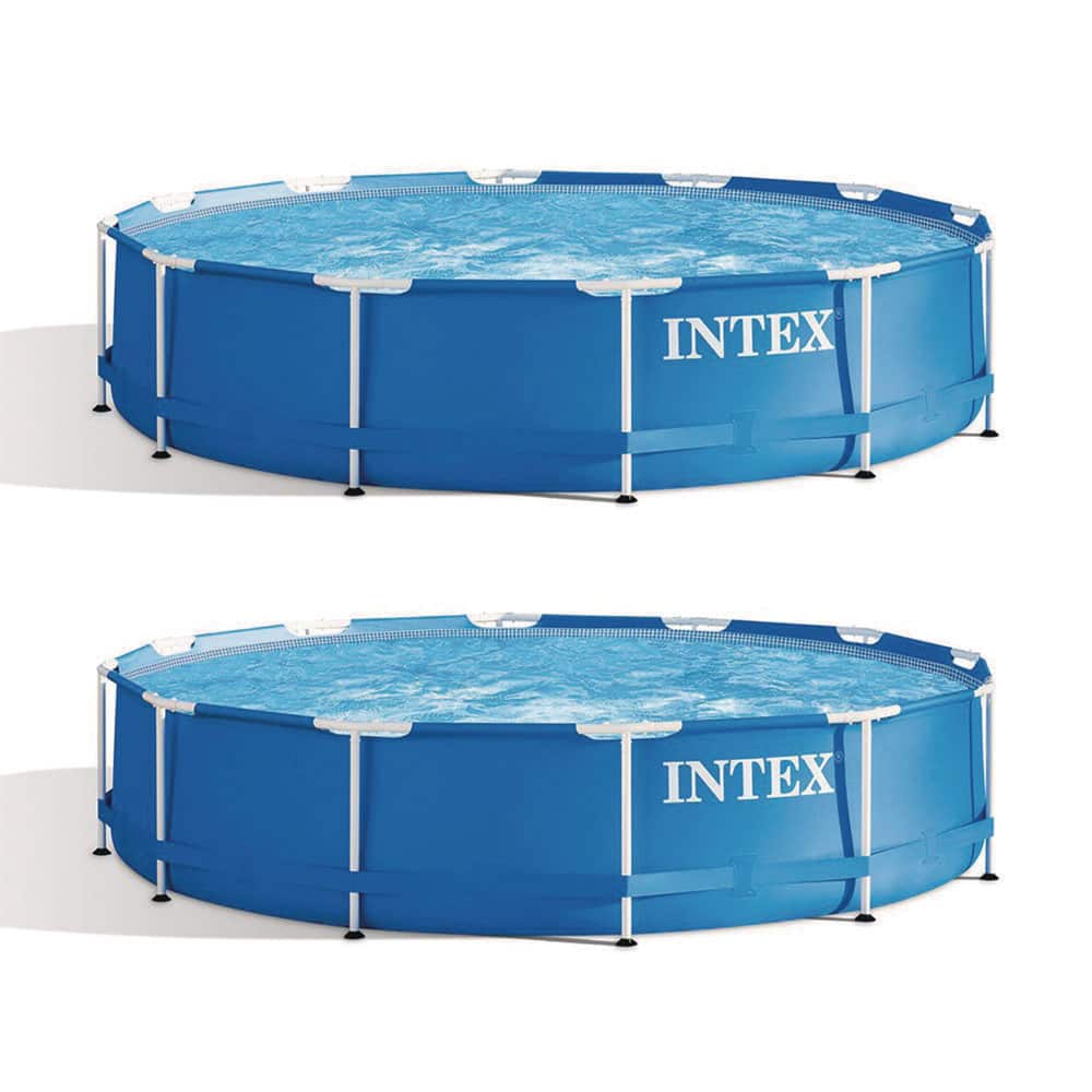 Intex 12 ft. x 30 in. Above Ground Swimming Pool (Pump Not Included) (2 ...