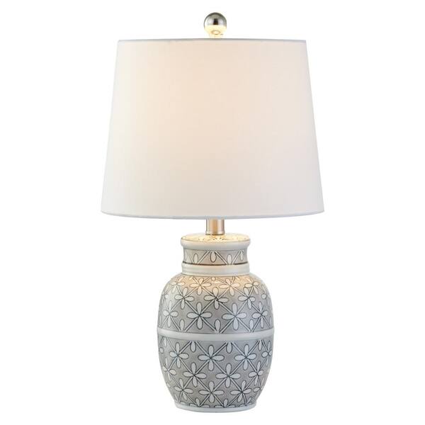 Maxax Sacramento 19 .75 in. Gray Table Lamp T75-S - The Home Depot