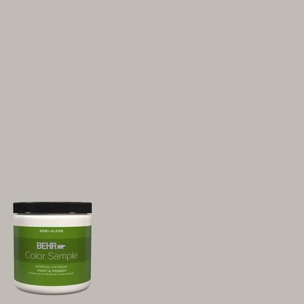 BEHR PREMIUM PLUS 8 oz. #MQ6-23 Pumice Semi-Gloss Interior/Exterior ...