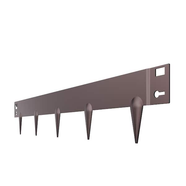 SKONYON Steel Landscape Edging 5-Pack 39 in. x 3 in. Galvanized Rust ...