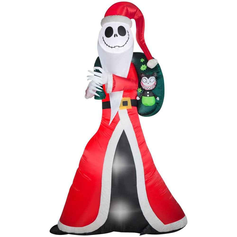 Gemmy 10 ft. Tall x 3.1 ft. Wide Airblown Giant Jack Skellington as ...