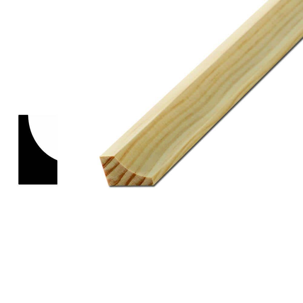 American Wood Moulding WM94 11/16 in. x 1-1/8 in. Solid Pine Cove ...