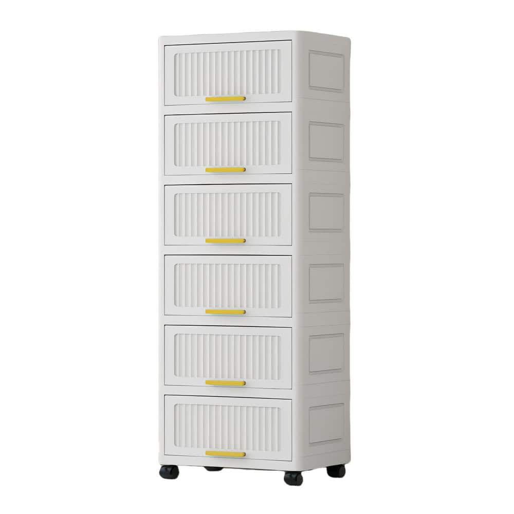 FUNKOL 10" W x 15" D x 55" H Ready to Assemble Floor Base 6-Layers Flip ...