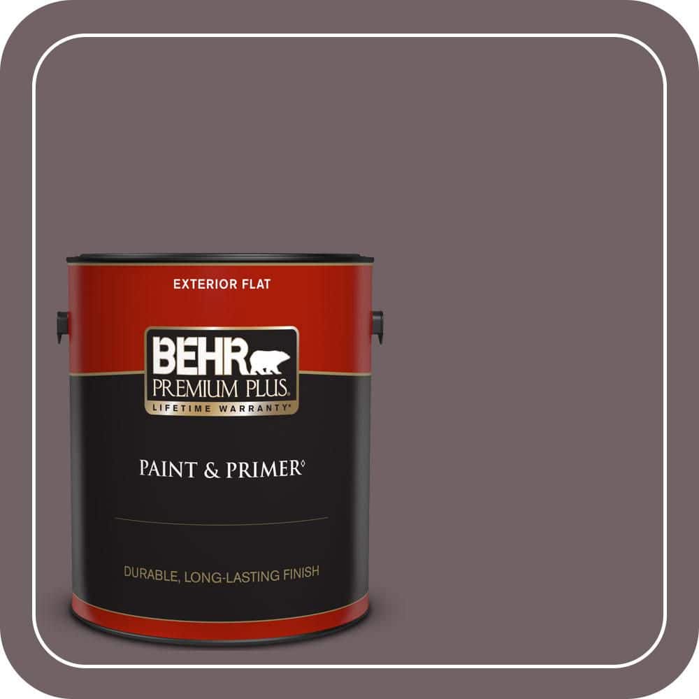 BEHR PREMIUM PLUS 1 gal. #N110-6 Dignified Purple Flat Exterior Paint ...