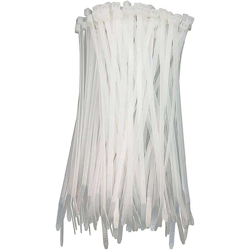 Micro Connectors, Inc 8 in. Cable Zip Tie 40 lbs. Multi-Purpose Self ...