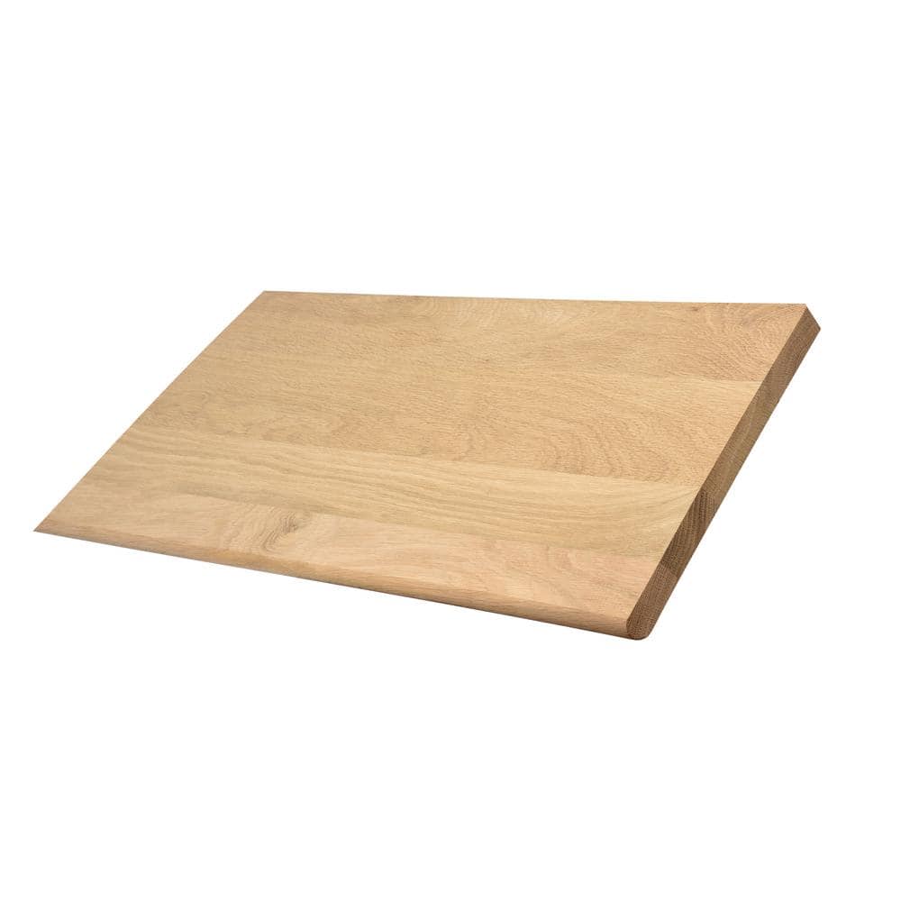EVERMARK Stair Parts 42 in. x 11-1/2 in. Unfinished White Oak Plain ...