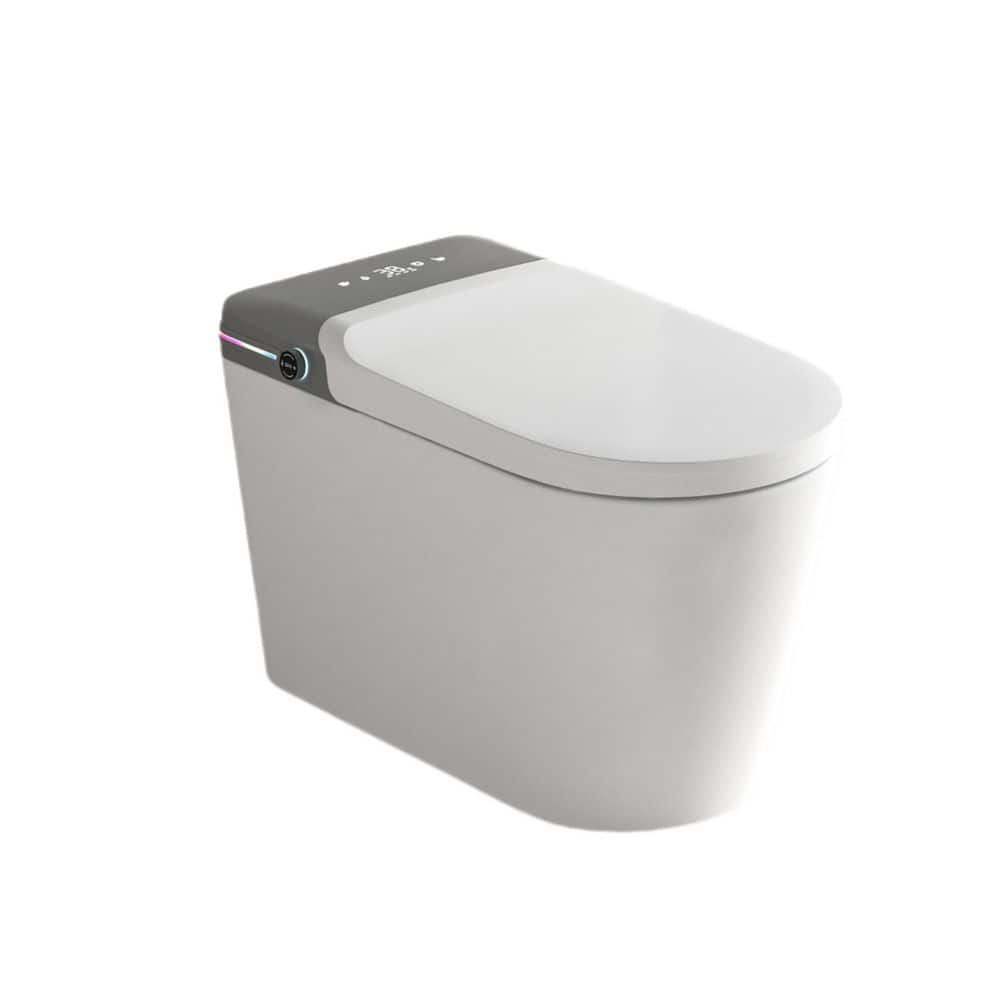 Tankless Smart Bidet Toilet with LED Display, Auto Open/AutoHeated ...