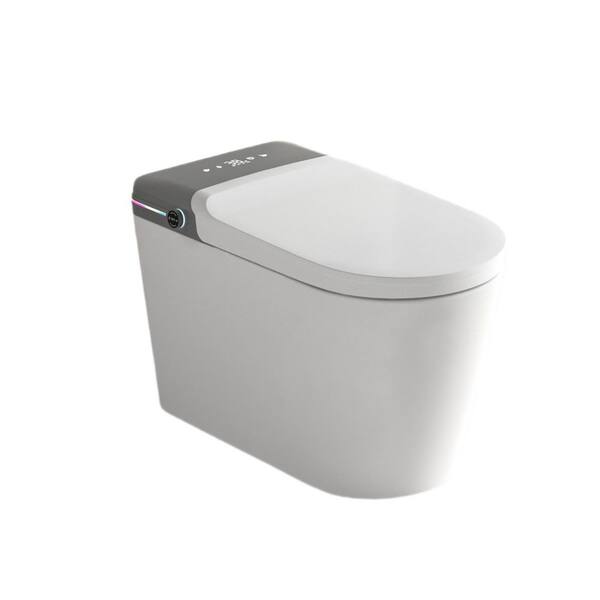 Tankless Smart Bidet Toilet with LED Display, Auto Open/AutoHeated ...