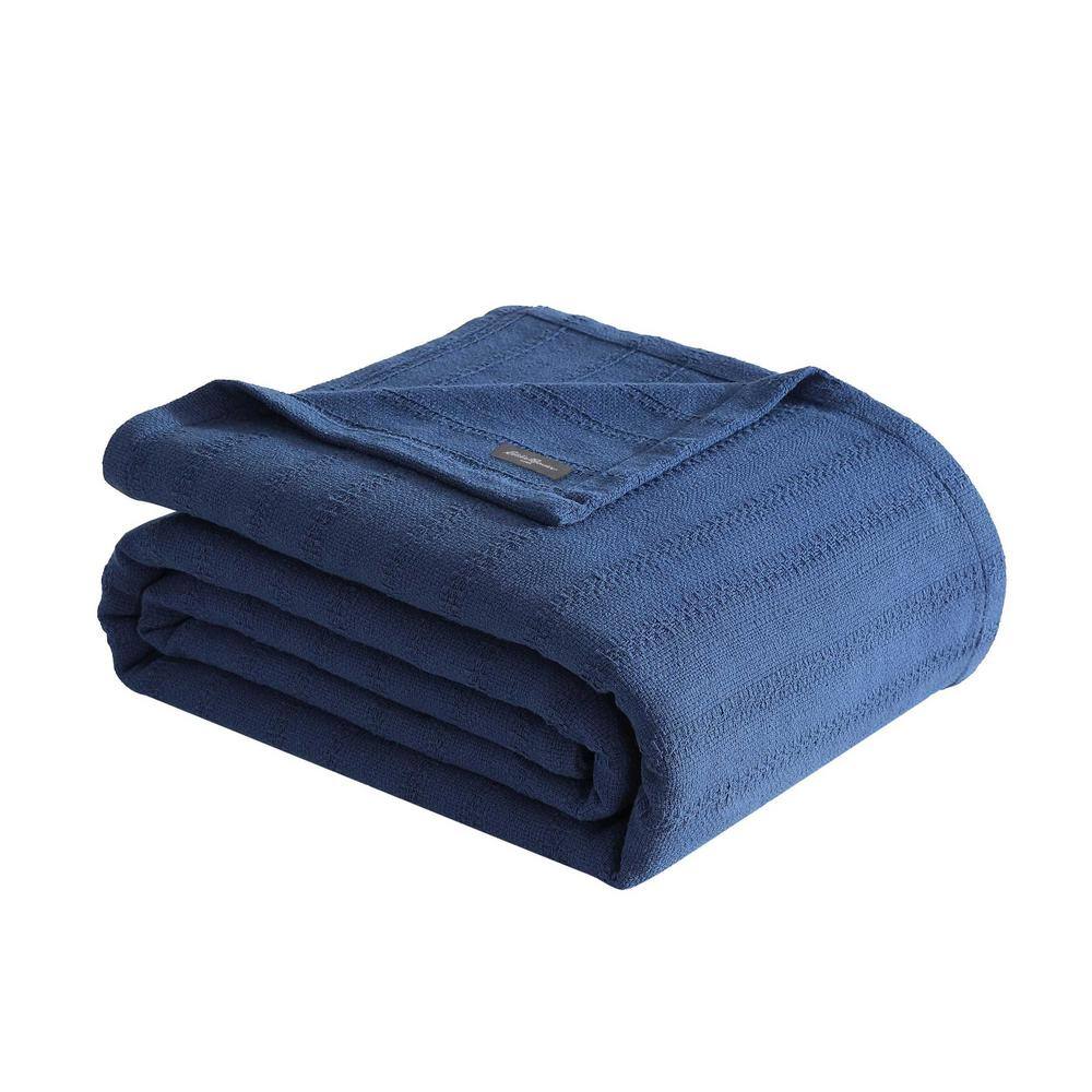 Reviews for Eddie Bauer Variegated Weave Stripe Blue 100% Cotton Full ...