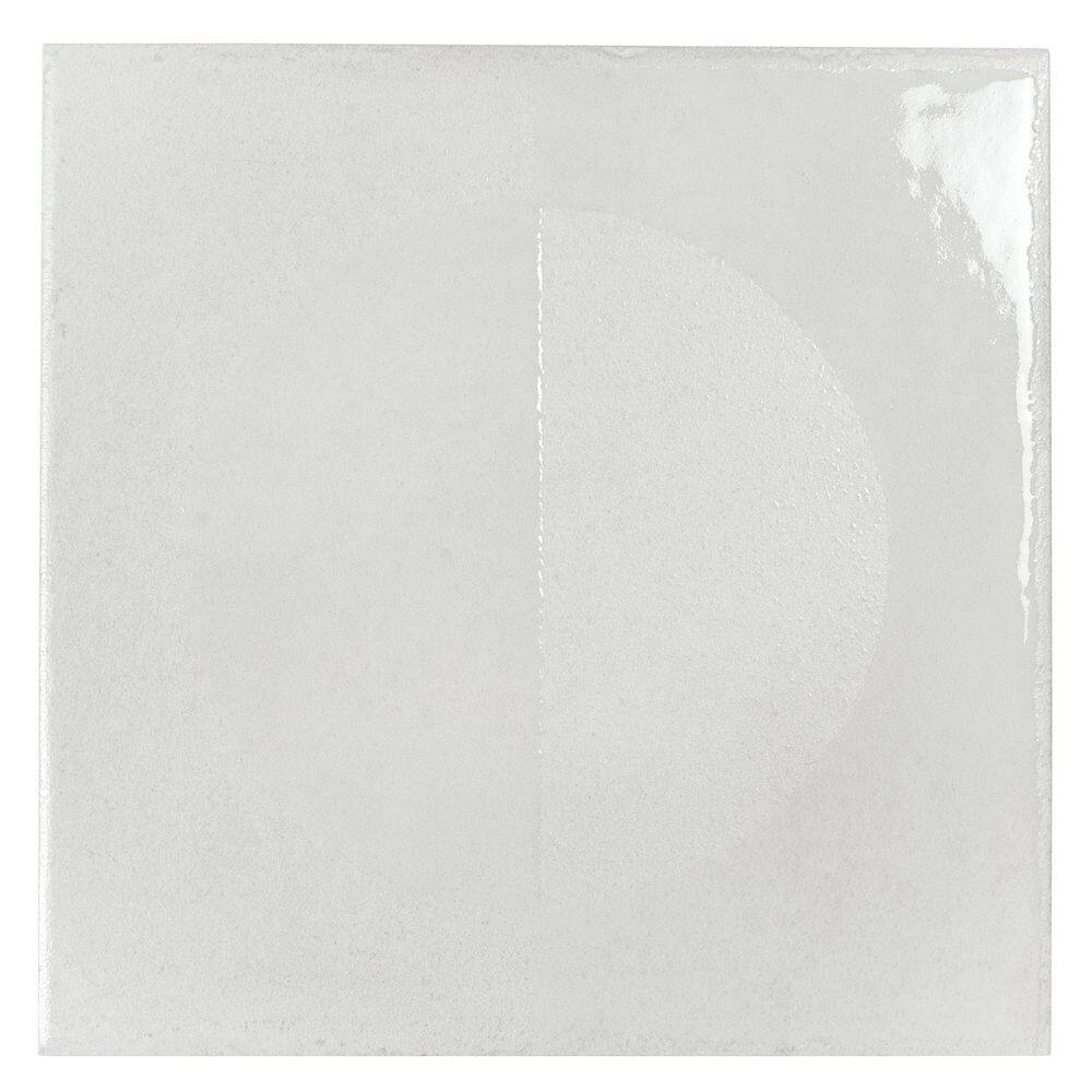 Apollo Tile Cadence 8 in. x 8 in. Matte, Glossy Crisp White Porcelain ...