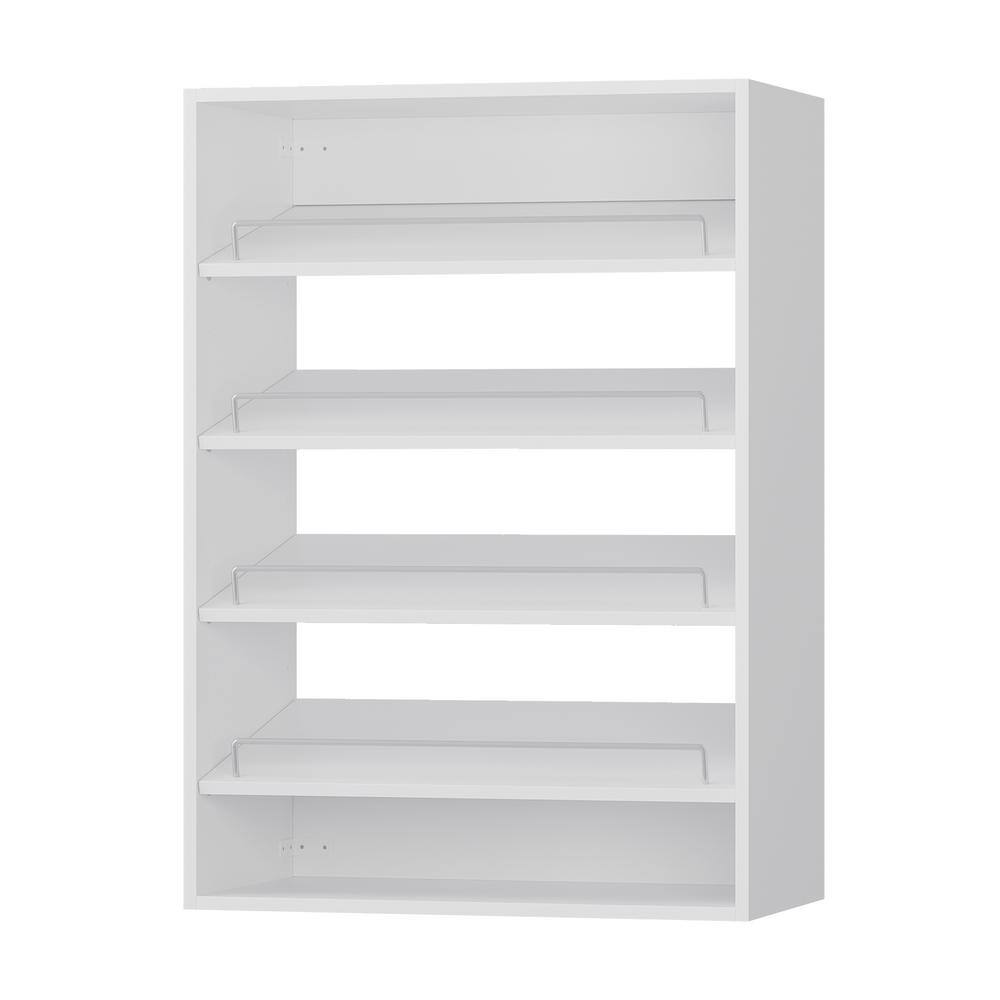 HOMEIBRO 19.5 in. W White Modular Adjustable, Stacking, Shoe Shelf ...