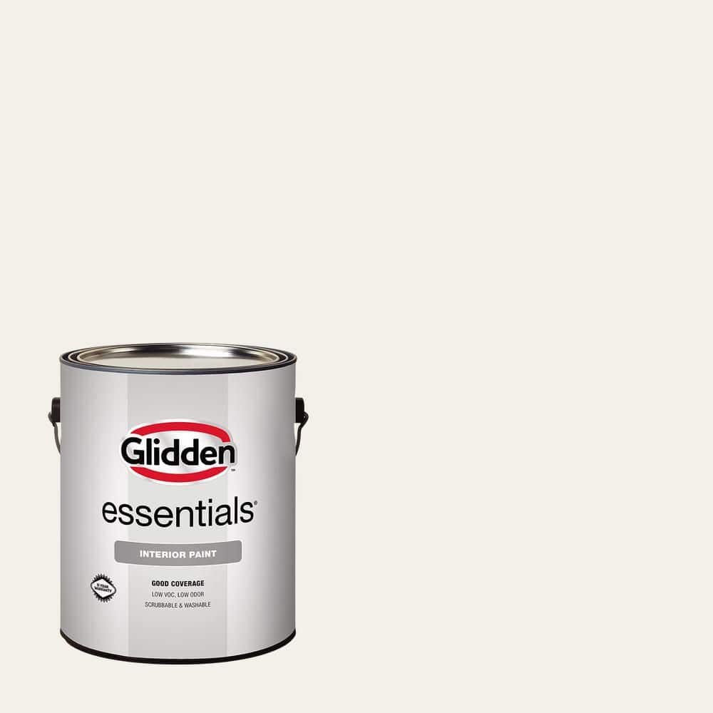 Glidden Essentials 1 gal. PPG0998-1 Cotton Tail Flat Interior Paint ...