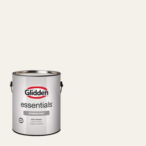 Glidden Essentials 1 gal. PPG0998-1 Cotton Tail Semi-Gloss Interior ...