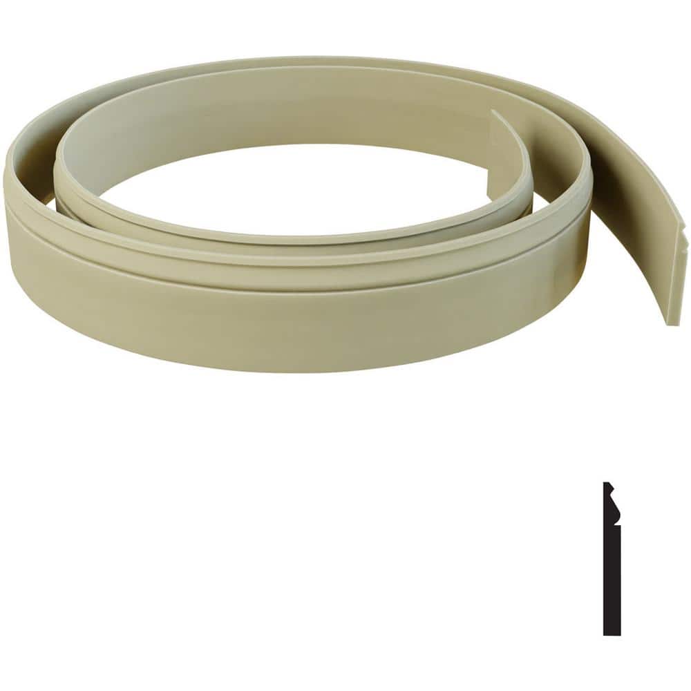 Ekena Millwork 9/16 in. x 144 in. x 5-1/4 in. Resin Baseboard Flexible ...