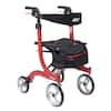 Drive Medical Nitro Euro Style Rollator Rolling Walker, Tall, Red ...
