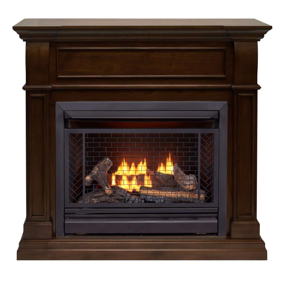 BLUEGRASS LIVING 26,000 BTU, Vent Free Natural Gas Fireplace System ...