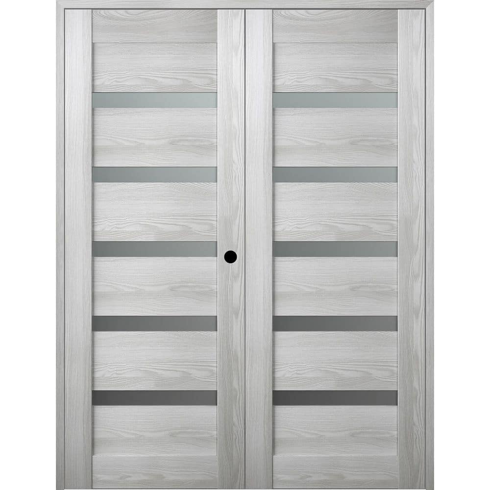 Belldinni Vona- 07-04 48 in. x 80 in. Left Hand Active 5-Lite Frosted ...