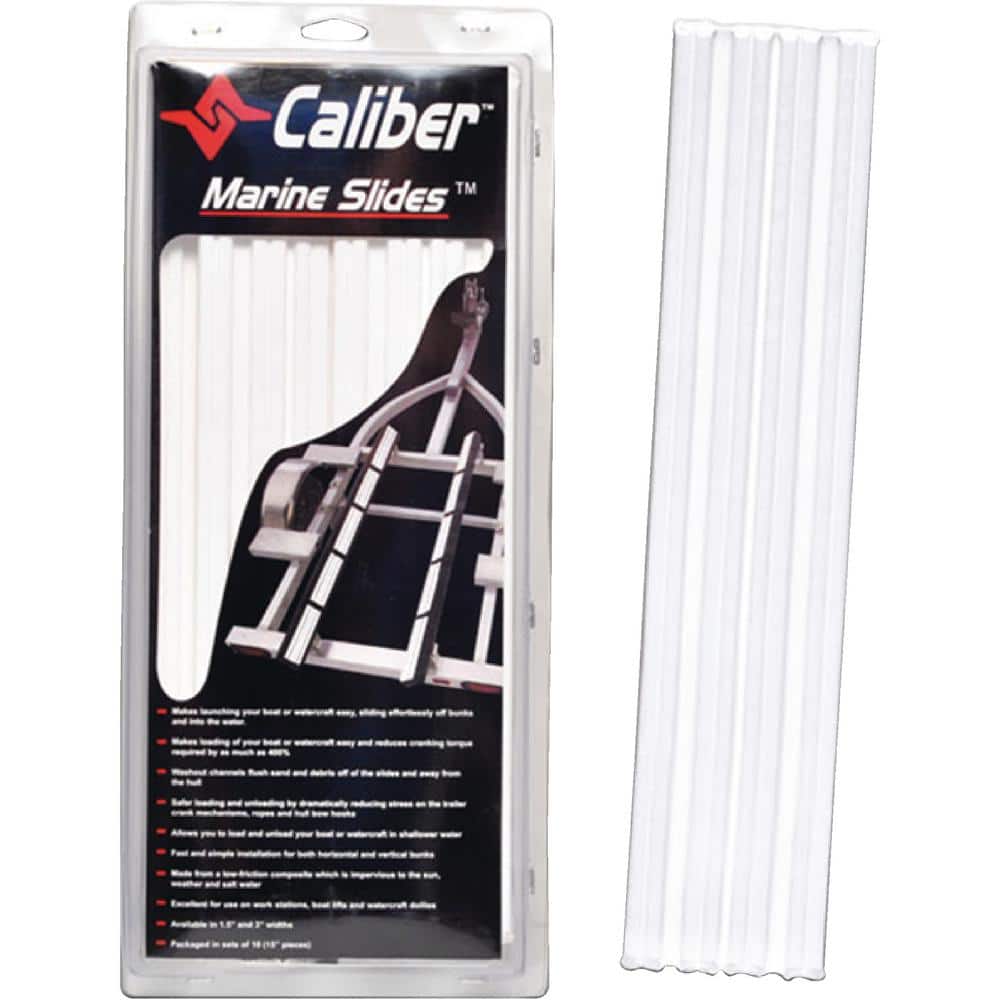 Caliber 1.5 in. x 15 in. Marine Bunk Slides (10 Per Pack) - White 23031 ...