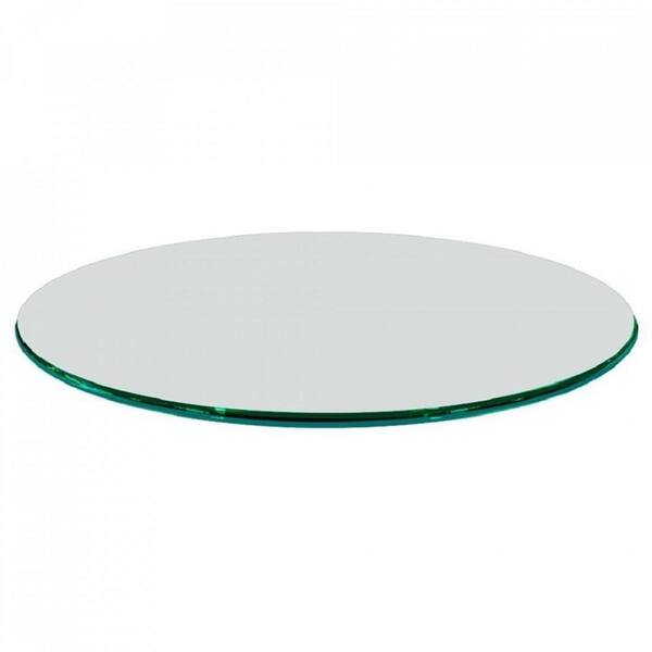 Fab Glass and Mirror 42 in. Clear Round Glass Table Top, 1/2 in ...
