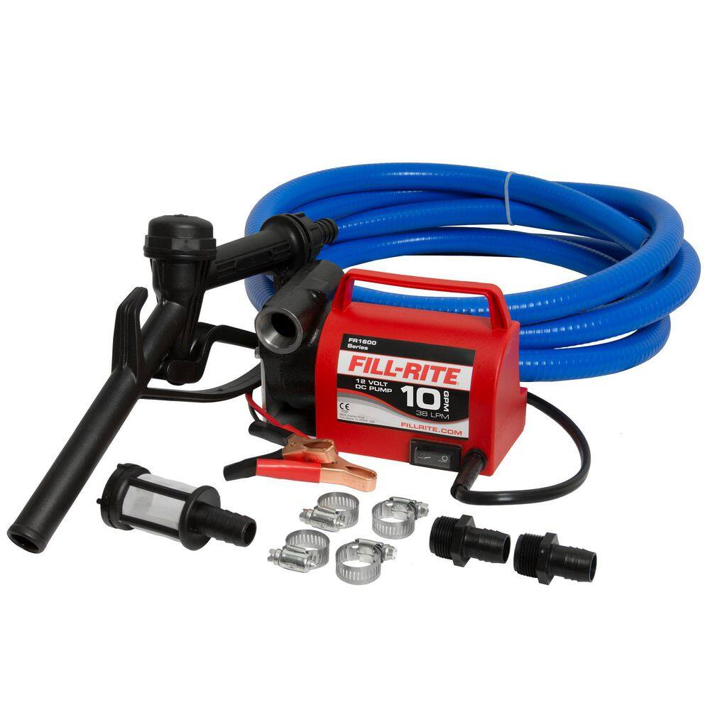 FILL RITE 12 Volt 1 5 HP 10 GPM Portable Fuel Transfer Pump With