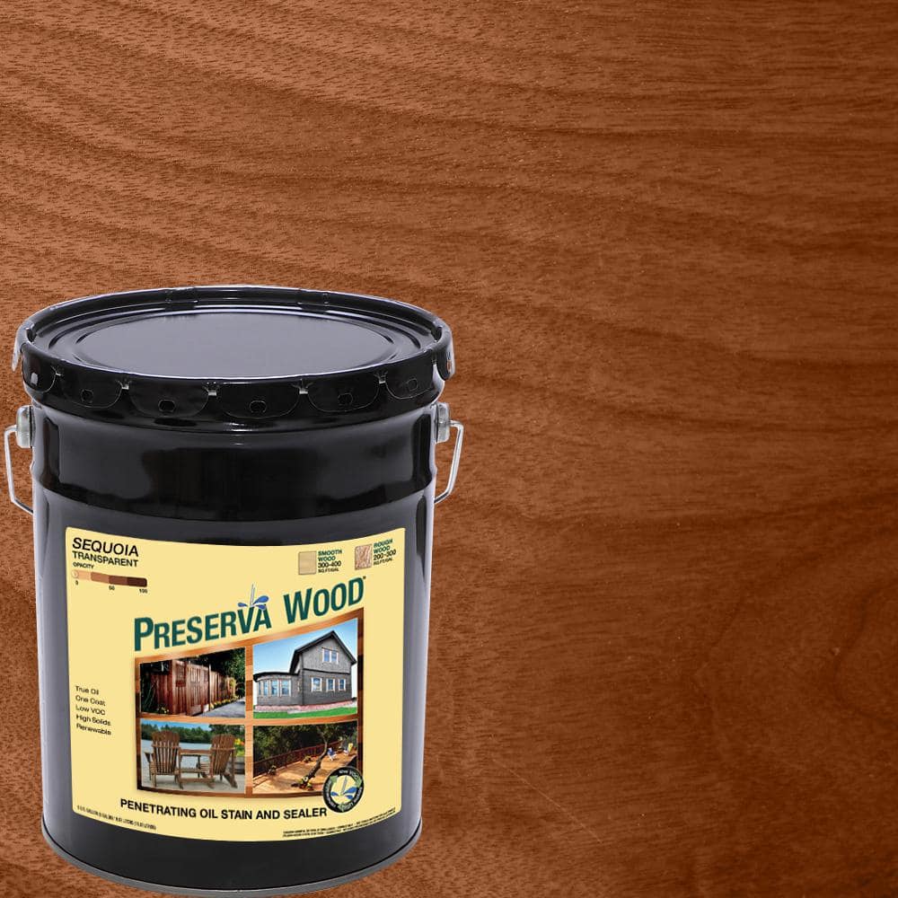Preserva Wood 5 gal. Sequoia Oil-Based Penetrating Stain and Sealer ...