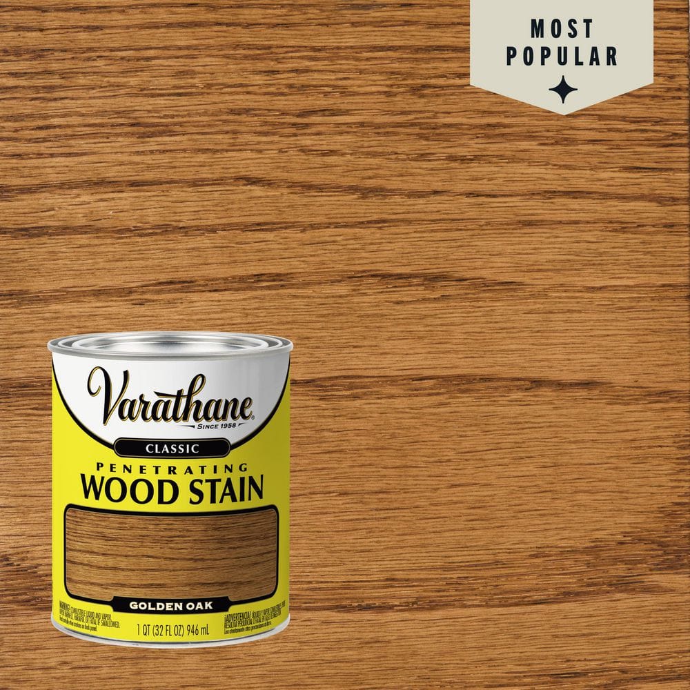 Varathane 1 qt. Golden Oak Classic Wood Interior Stain 339702 - The ...