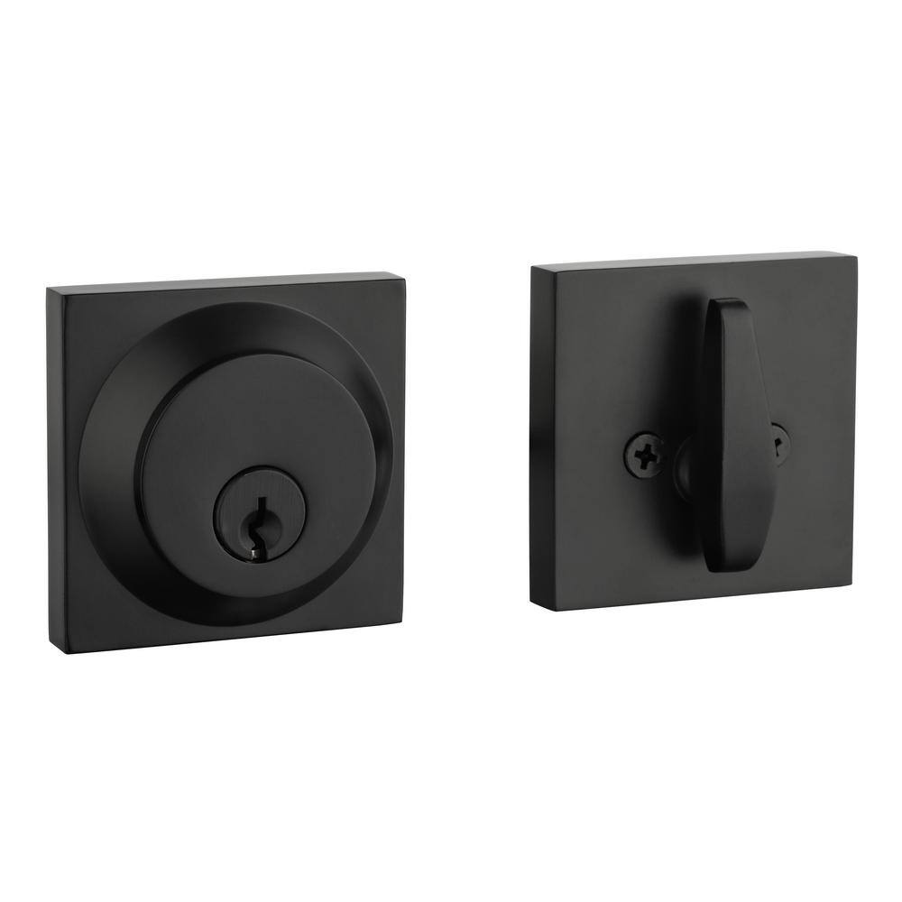 EXPLORE HARDWARE Solid Brass Matte Black Keyed Single Cylinder Entry ...