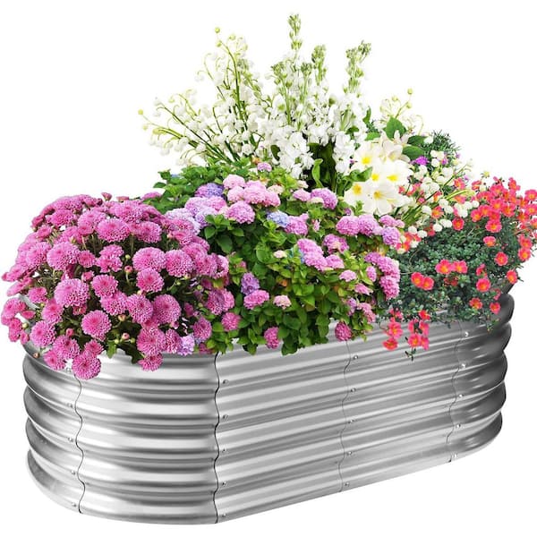 Oyezvary 17in L x 24in W x 16. 5in H Raised Garden Bed Durable Rust ...