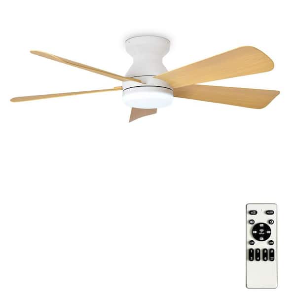 Dovanpaul 42 in. Beige 5 Blades Low Profile Modern Design Style Ceiling ...