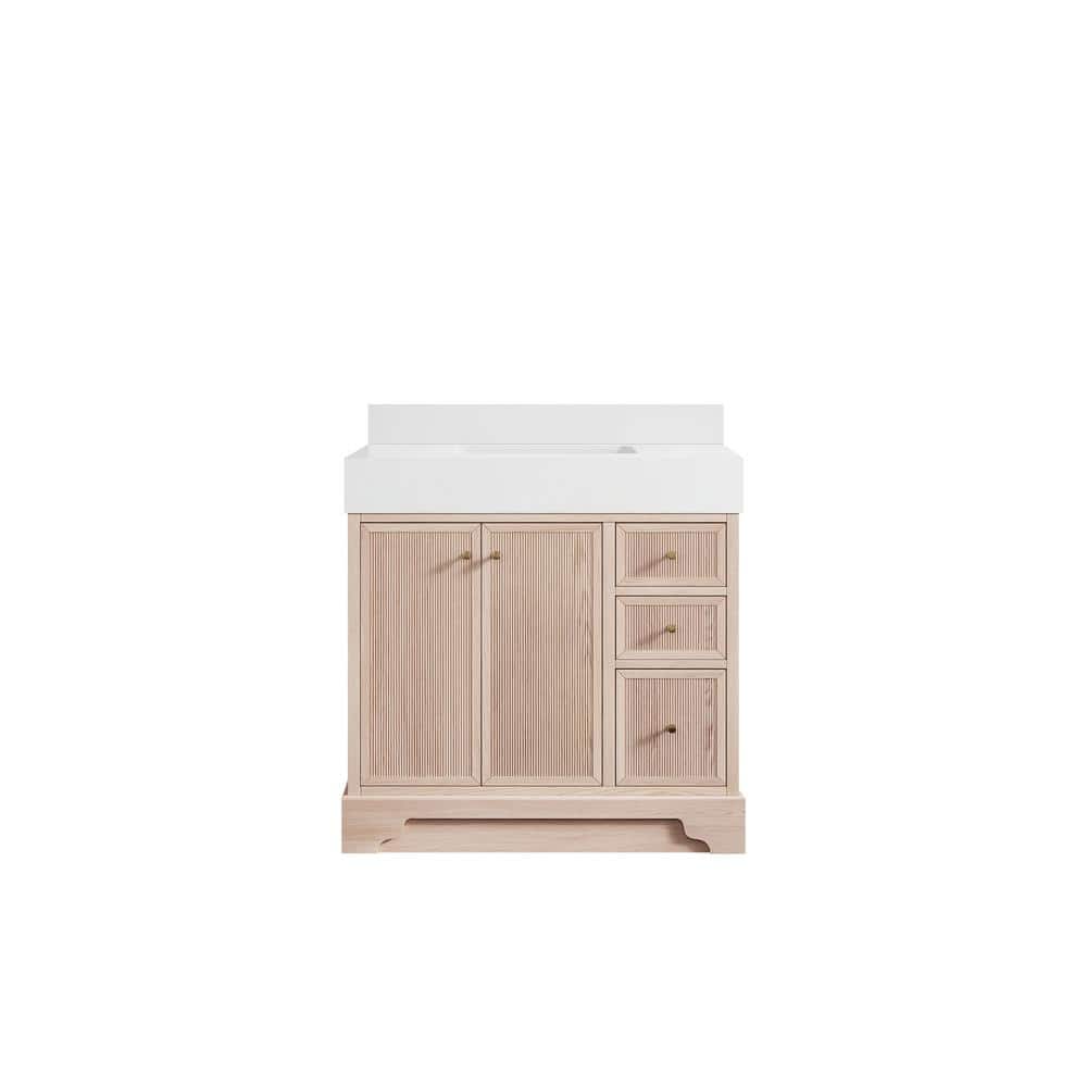 Willow Collections Manhattan Oak 36 in. W x 22 in. D x 36 in. H Single ...