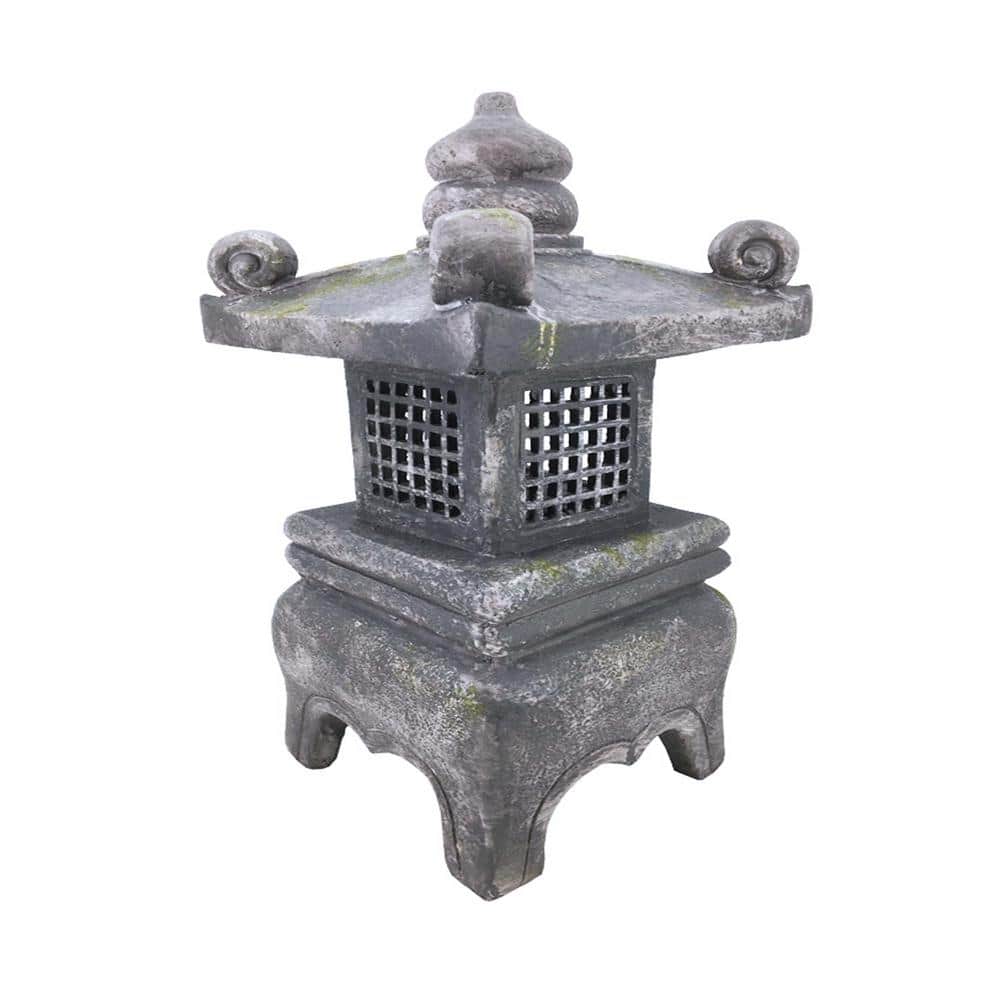 HI-LINE GIFT LTD. 26 in. Grey Stone Lantern Garden Statue 76355-A - The ...
