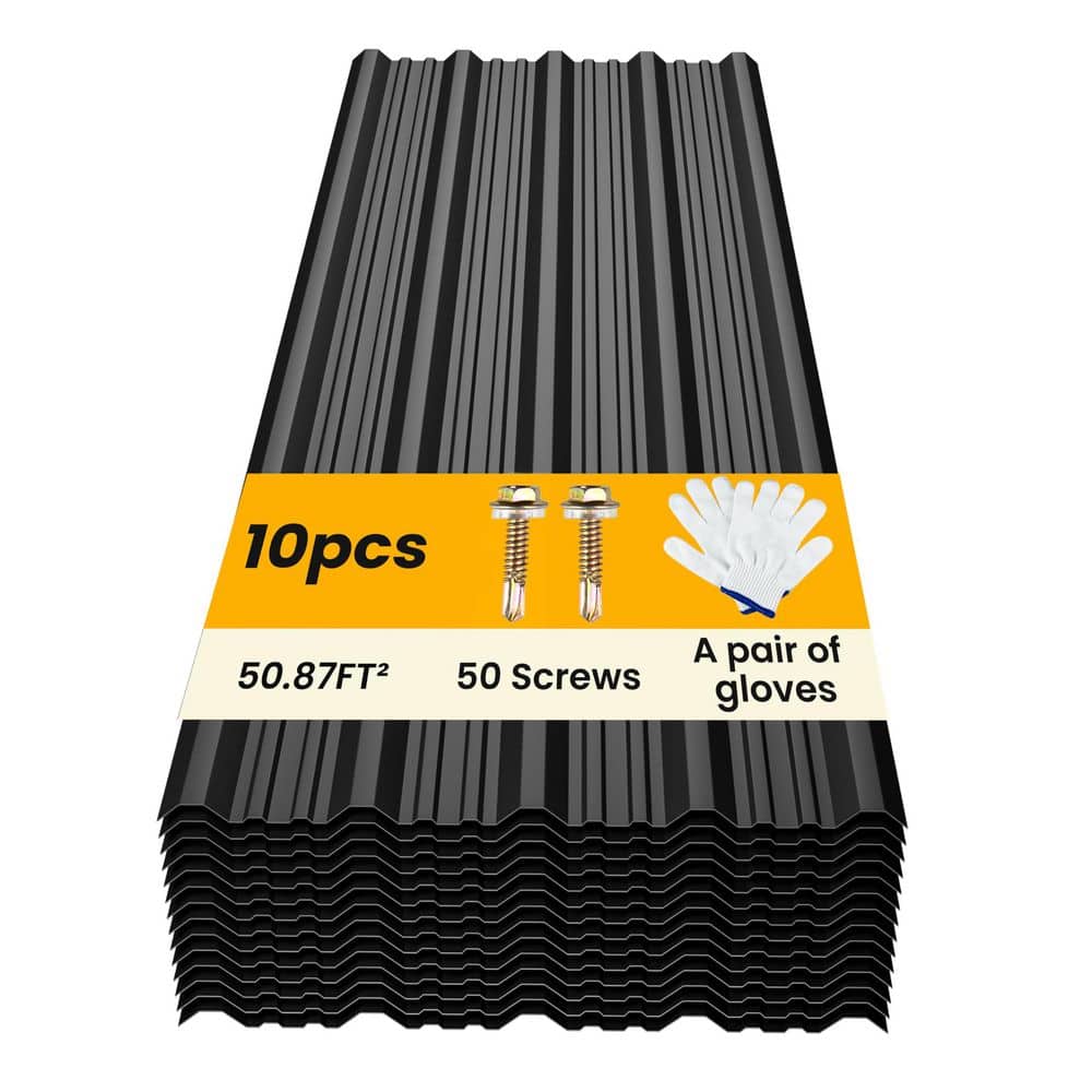 1.47 ft. x 3.44 ft. 20 Pack Corrugated Galvanized Metal Roof Panels 30 ...