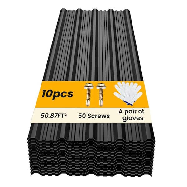 1.47 ft. x 3.44 ft. 20 Pack Corrugated Galvanized Metal Roof Panels 30 ...