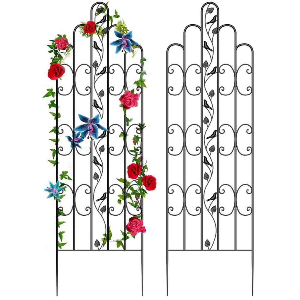 FAWEY TRED INC 71 in. Iron Garden Trellis (Set of 2) TG10019 - The Home ...