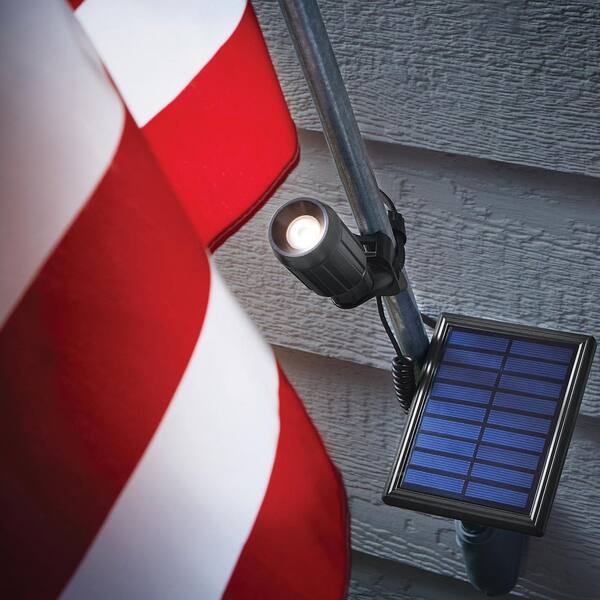 Hampton Bay 50-Lumens Black Solar White Color Temperature Changing ...