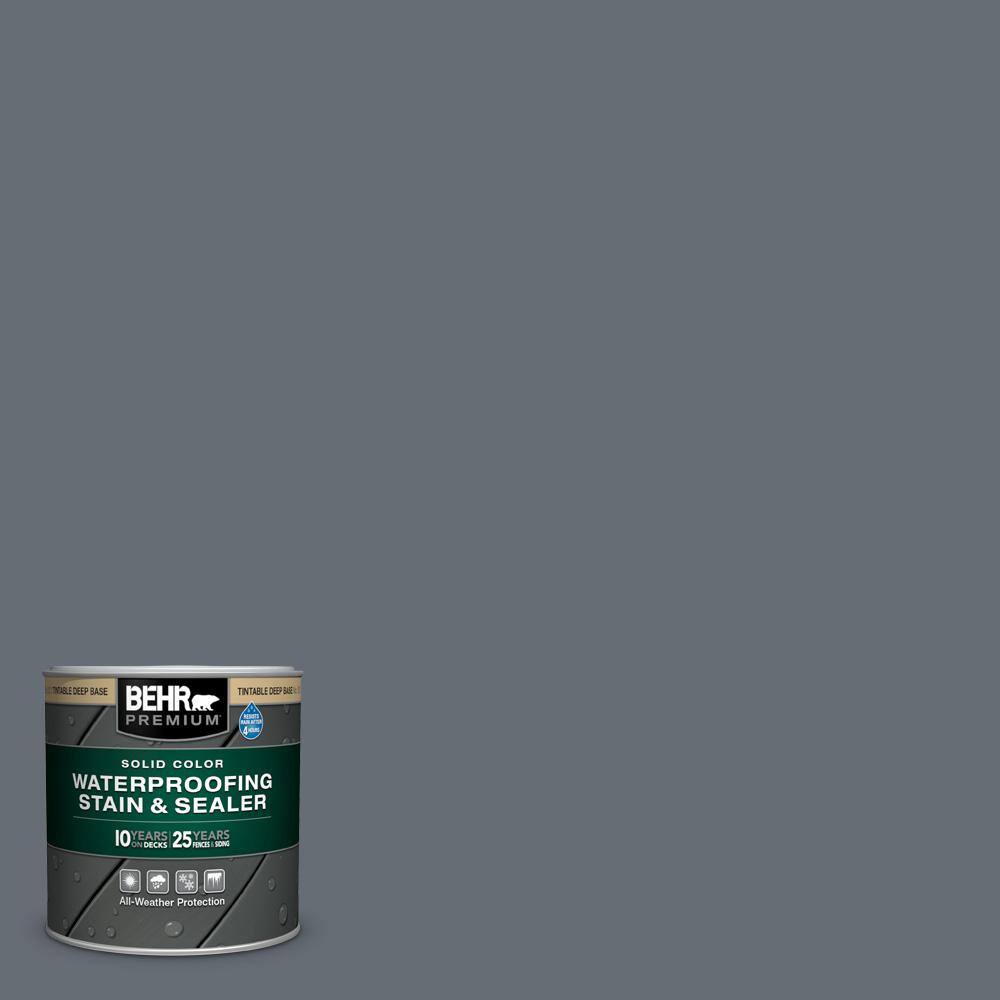 BEHR PREMIUM 8 oz. #PPU26-22 Summer Storm Solid Color Waterproofing ...