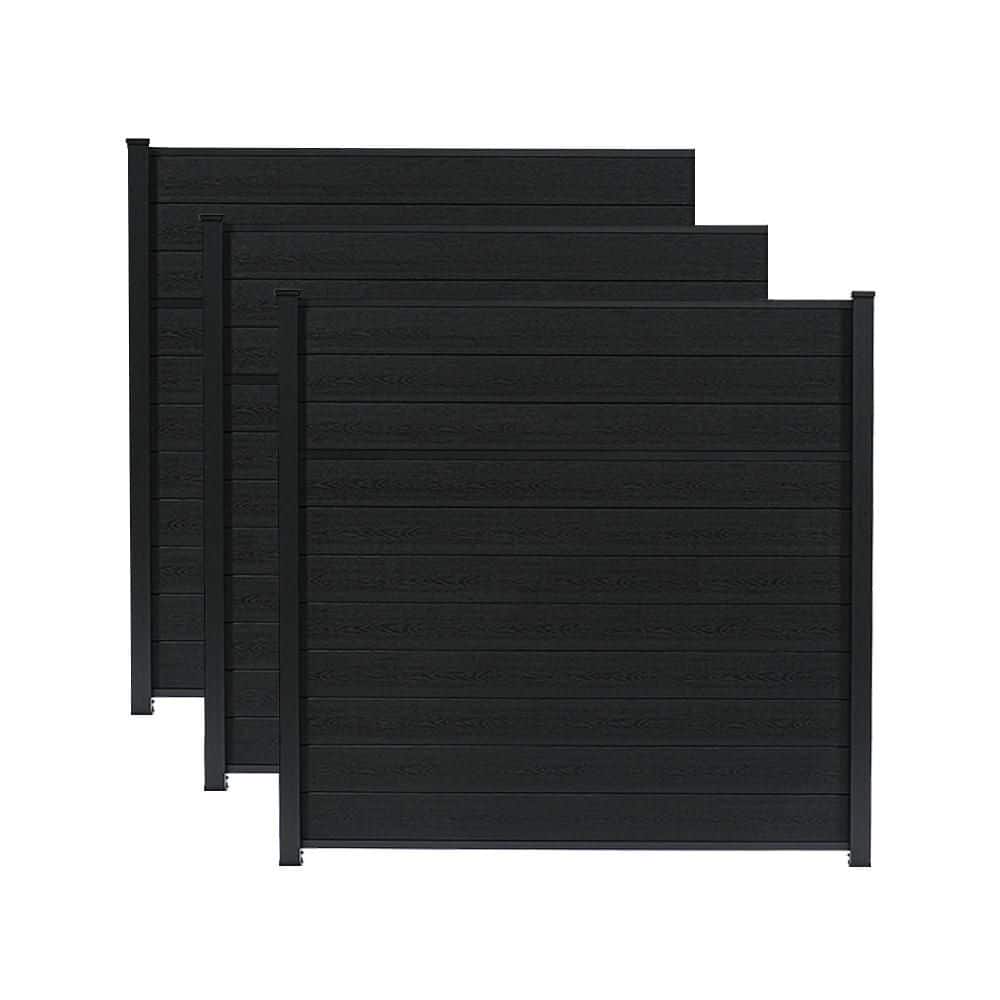 GWF Classic Privacy 6 ft. x 6 ft. Charcoal Composite Wood Board on ...