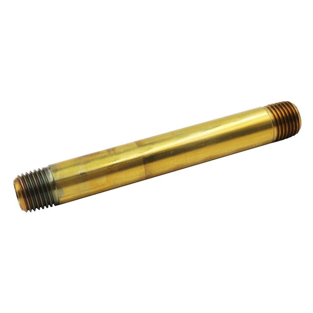 Everbilt 1 4 In X 4 In MIP Brass Nipple Fitting 802409 The Home Depot