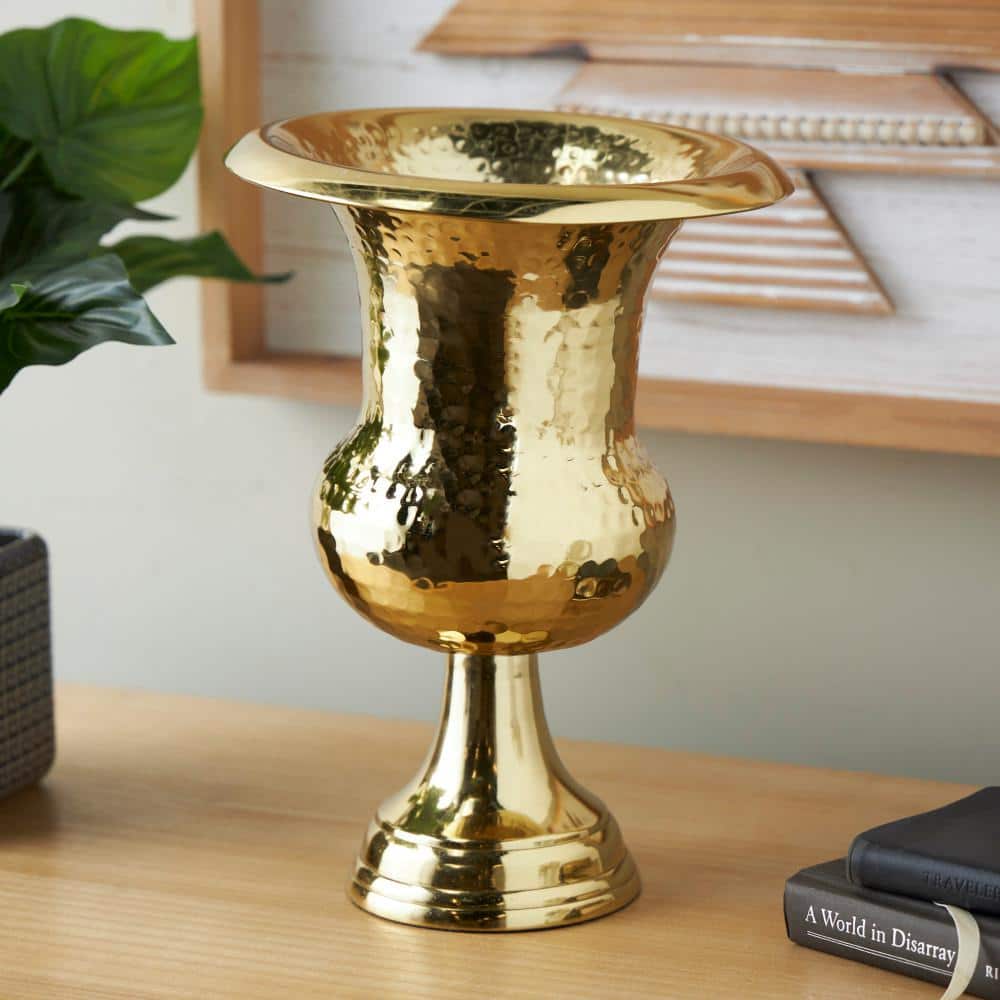 Litton Lane Gold Goblet Inspired Hammered Aluminum Metal Decorative ...