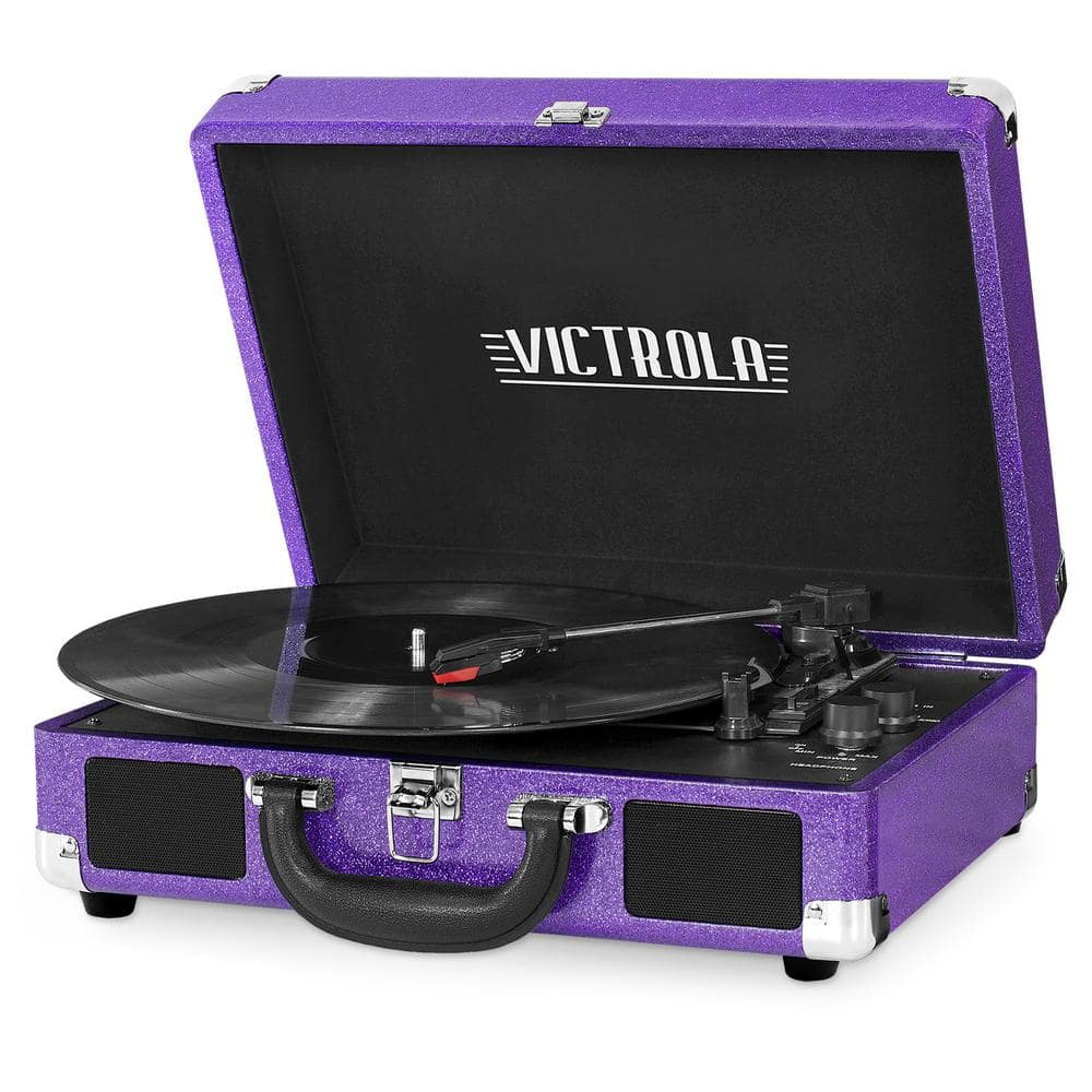 Victrola Bluetooth Suitcase Record Player with 3-Speed Turntable VSC ...