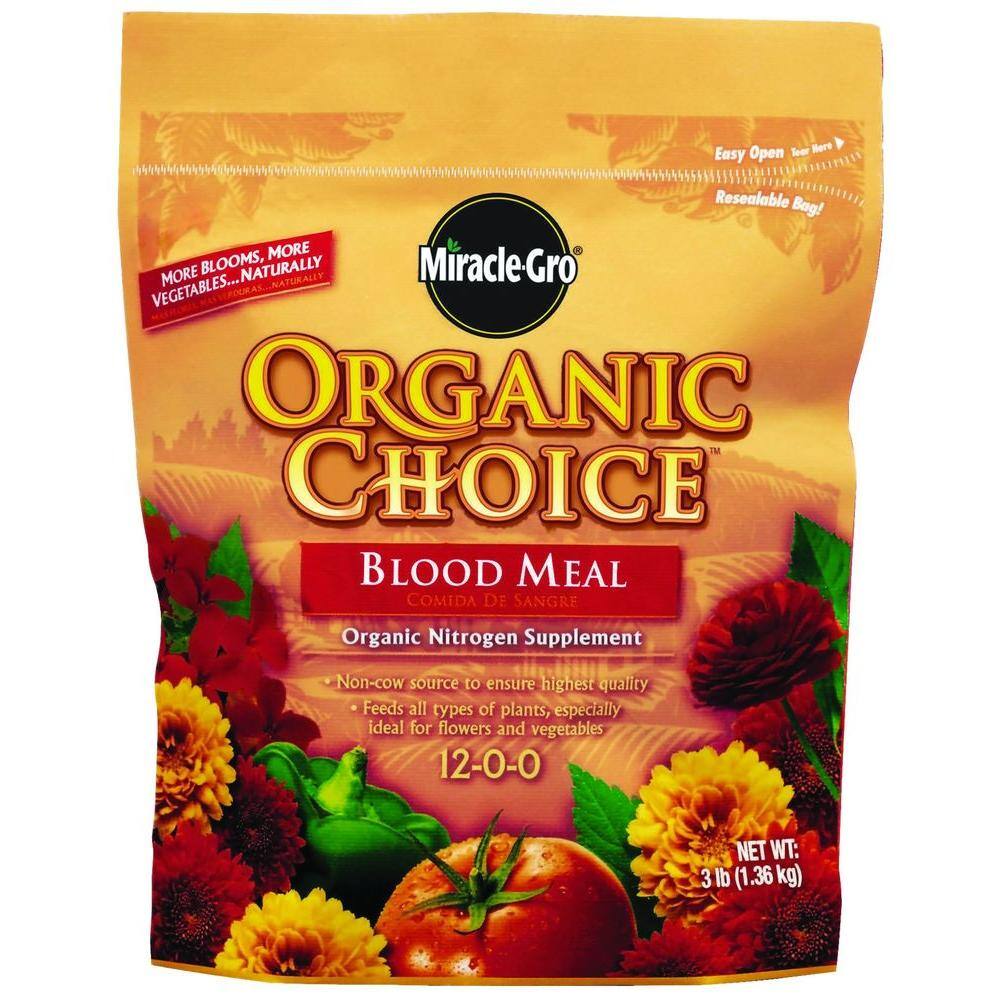 Miracle-Gro Organic Choice 3 lb. Blood Meal Fertilizer 100961 - The Home Depot