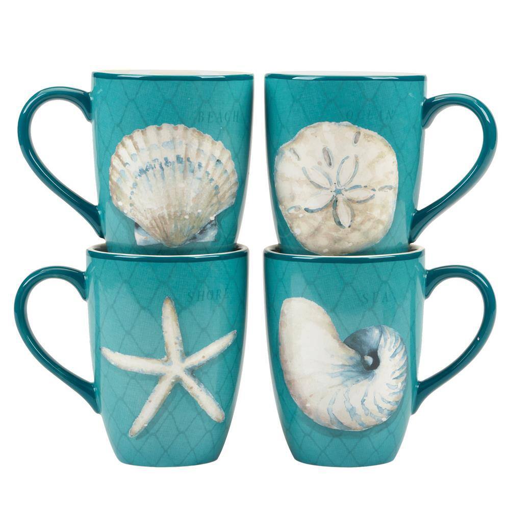 Certified International Ocean View 20 oz. Multi-Colored Earthenware ...