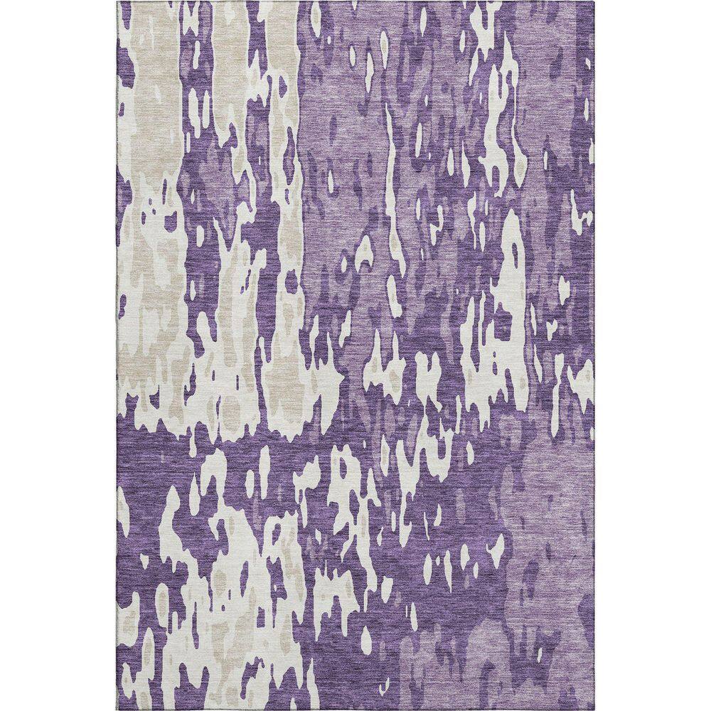 Addison Rugs Mayfield Premium Machine Washable Abstract AMF957 Purple 3 ...