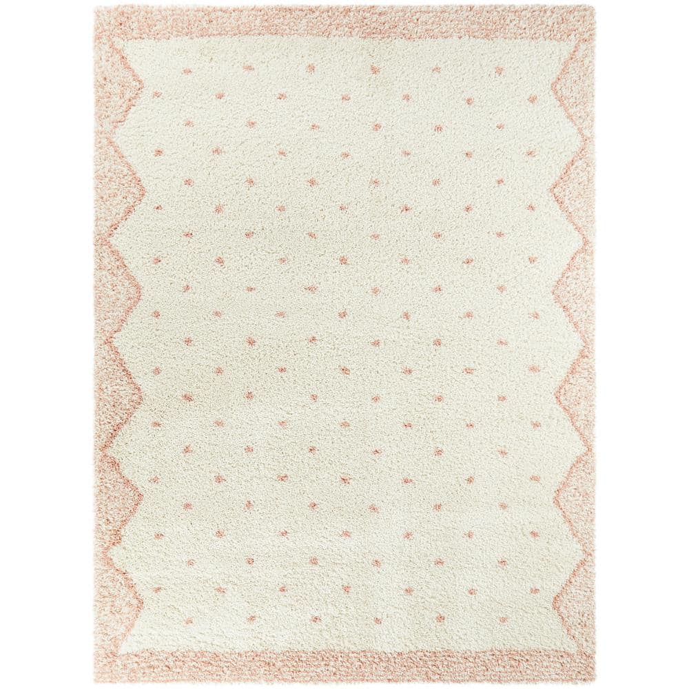 BALTA Crivelli Modern Shag Peach 5 ft. x 7 ft. Area Rug 3007589 - The ...