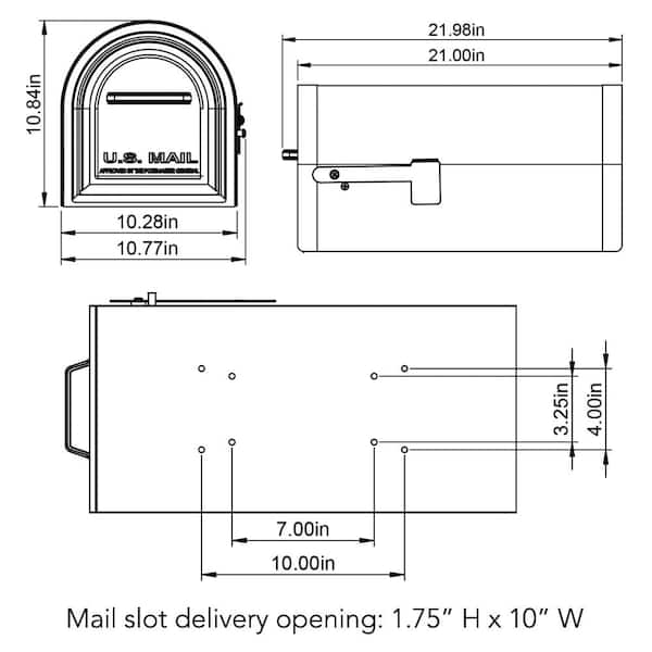 Post Office Mailbox Dimensions
