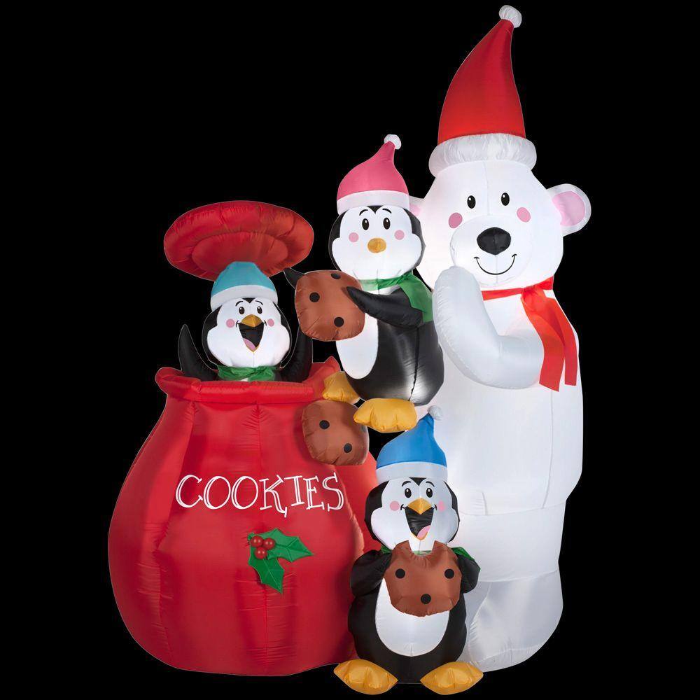 Gemmy 6.5 ft. Animated Inflatable Large Cookie Jar Scene 35586 - The ...