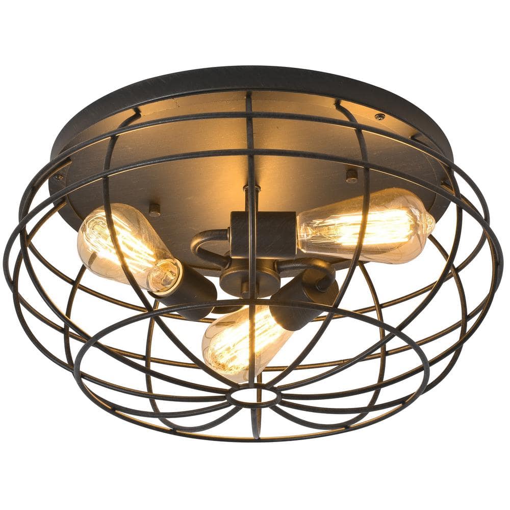 Sunpez 16.94 in. W 3 Light Flush Mount Ceiling Light Farmhouse Light ...